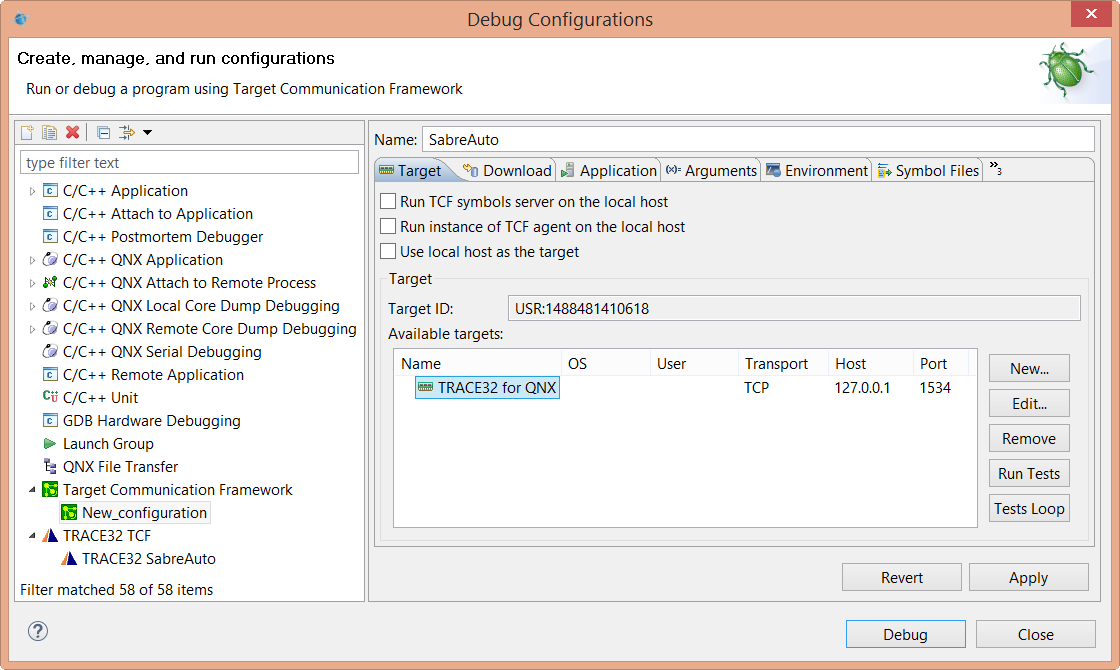 Starting a TRACE32-ICD debugging session